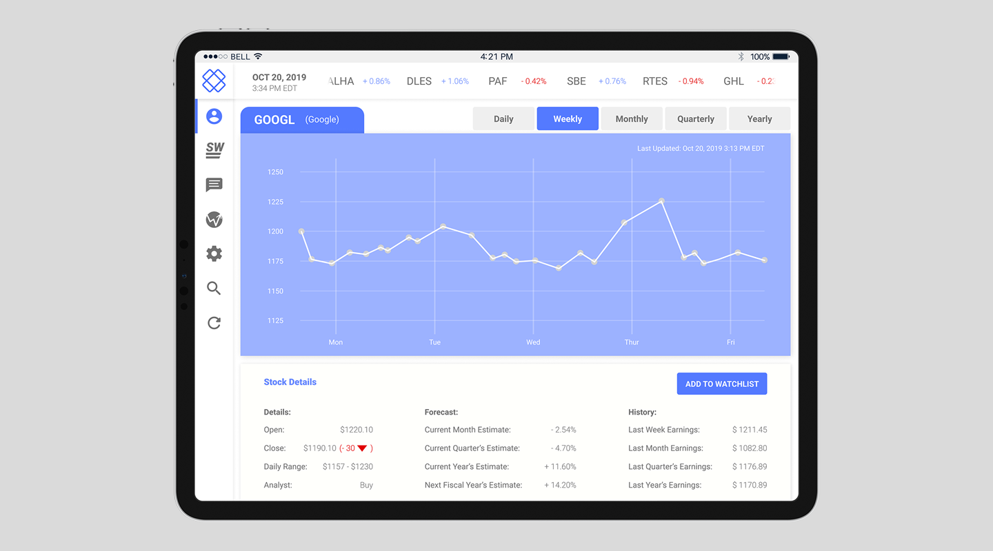 Captial Investment UI Design