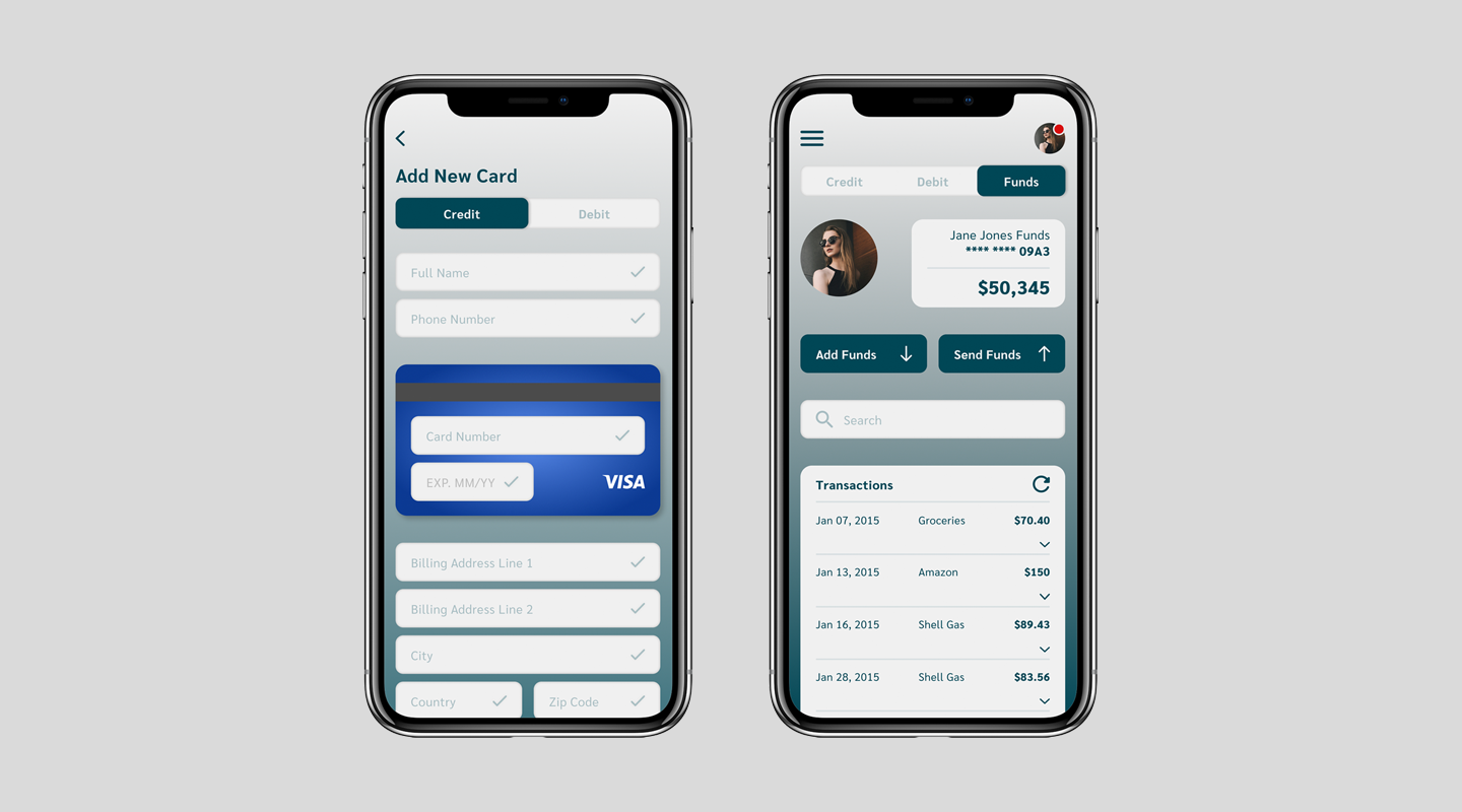 V Wallet UI Design