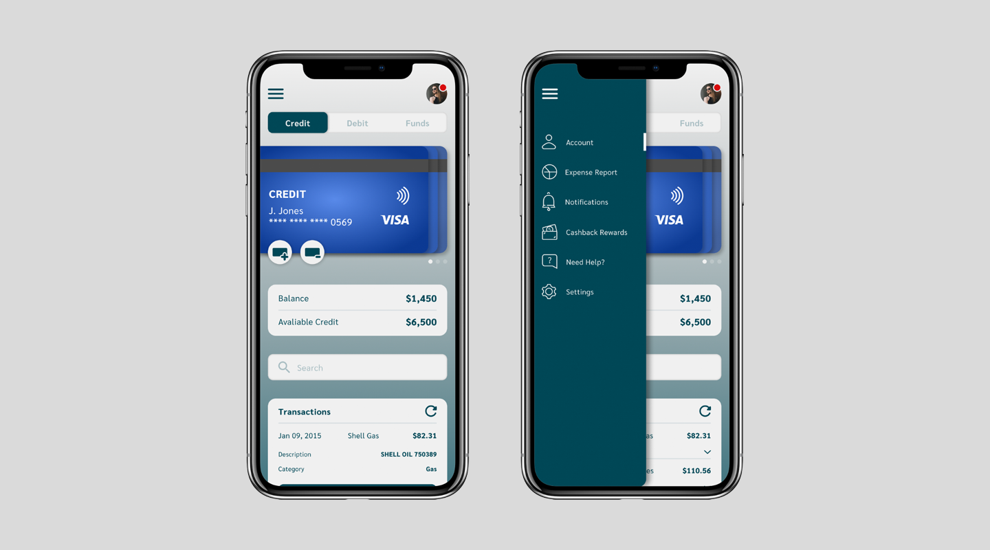V Wallet UI Design